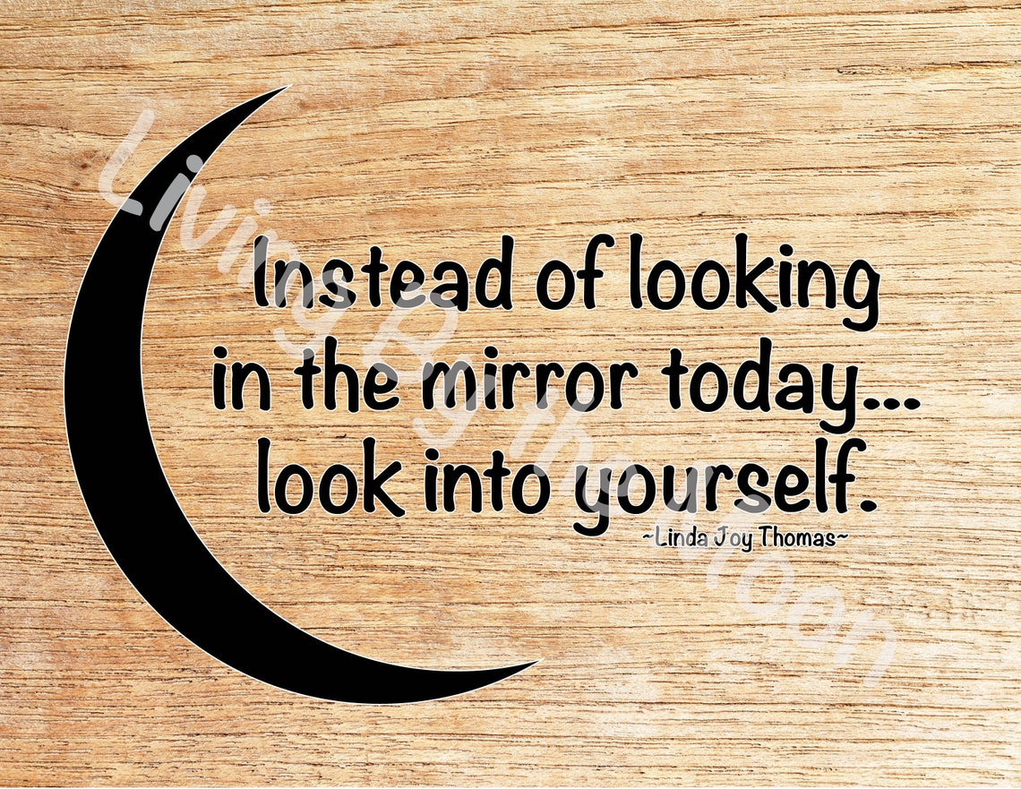 LOOK WITHIN Inspiring Quote Single Horizontal Print Crescent | Etsy