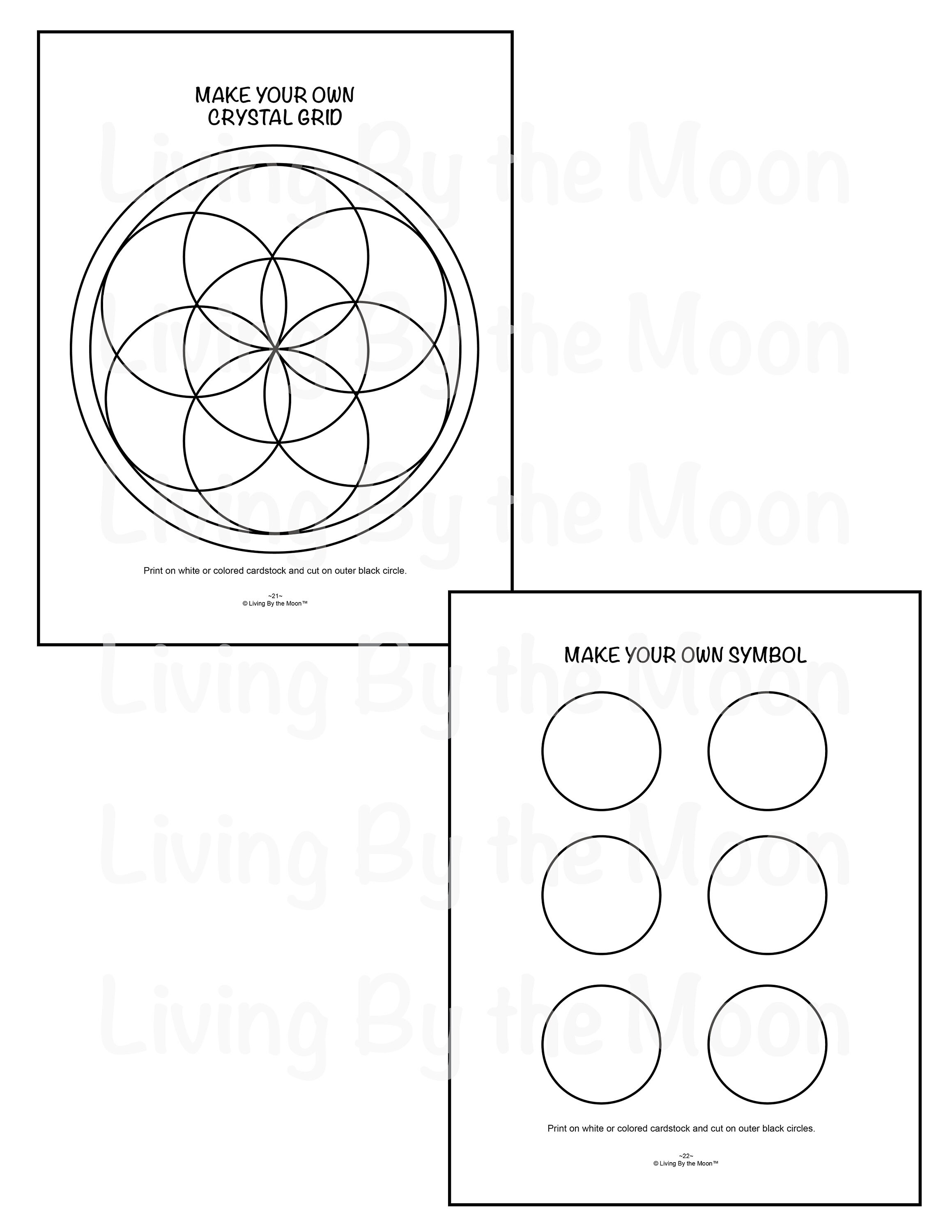 CHAKRA CRYSTAL GRID Templates, Digital Download Printable Grids, Root ...