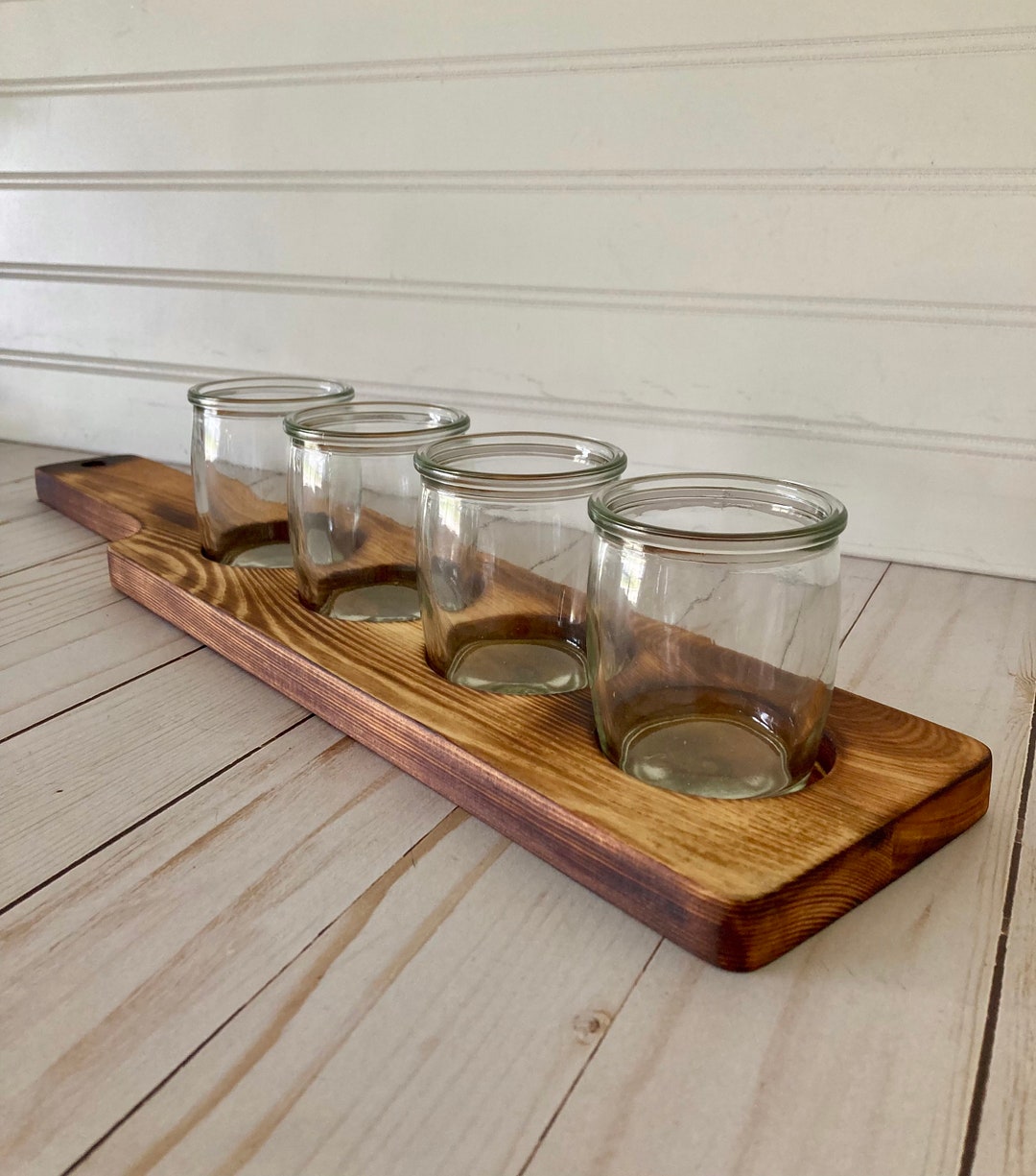 Beer Flight Board- Flight Serving Board - Serving Tray With Handle ...