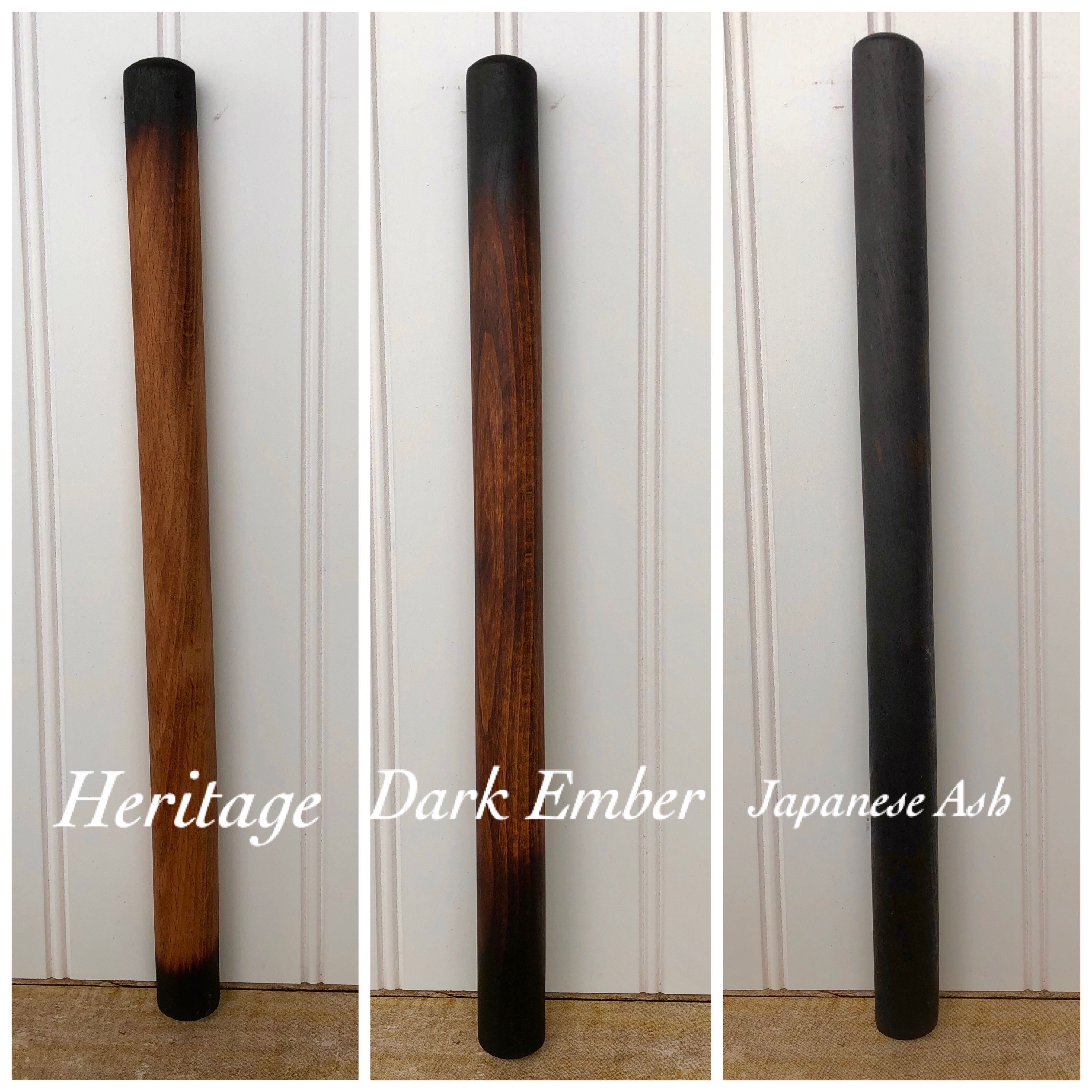 Wooden Rolling Pin - Charred Wood - Chinese Style Rolling Pin - Wood ...