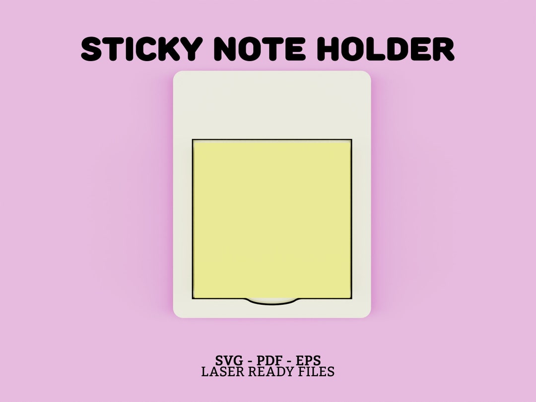 Sticky Note Holder Svg, Sticky Note Holder Laser File - Etsy