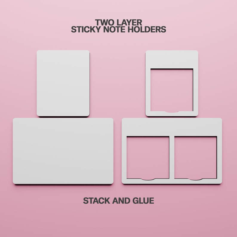 Sticky Note Holders Svg, Sticky Note Holder Laser File - Etsy