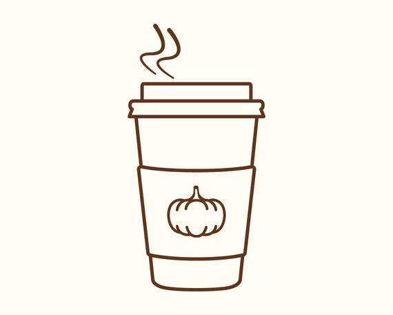 Pumpkin Spice svg Hot Coffee svg Pumpkin spice clip art | Etsy