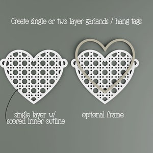 Rattan Hearts Garland Svg, Heart Garland Svg, Valentine Cut File - Etsy