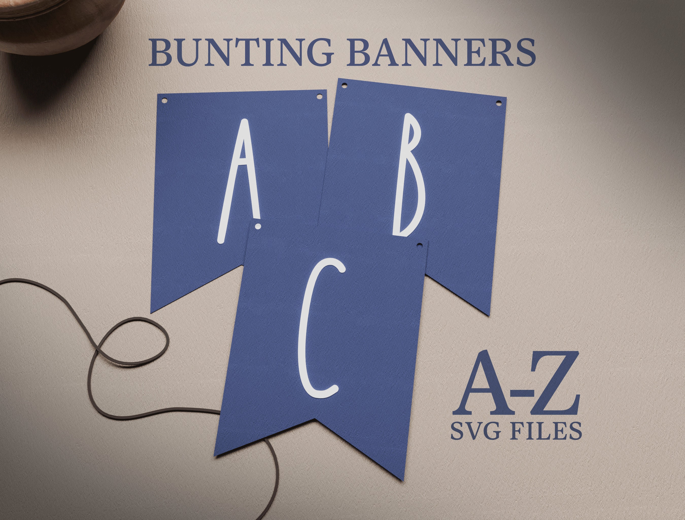 Alphabet Banner Svg, Bunting Svg Files - Etsy