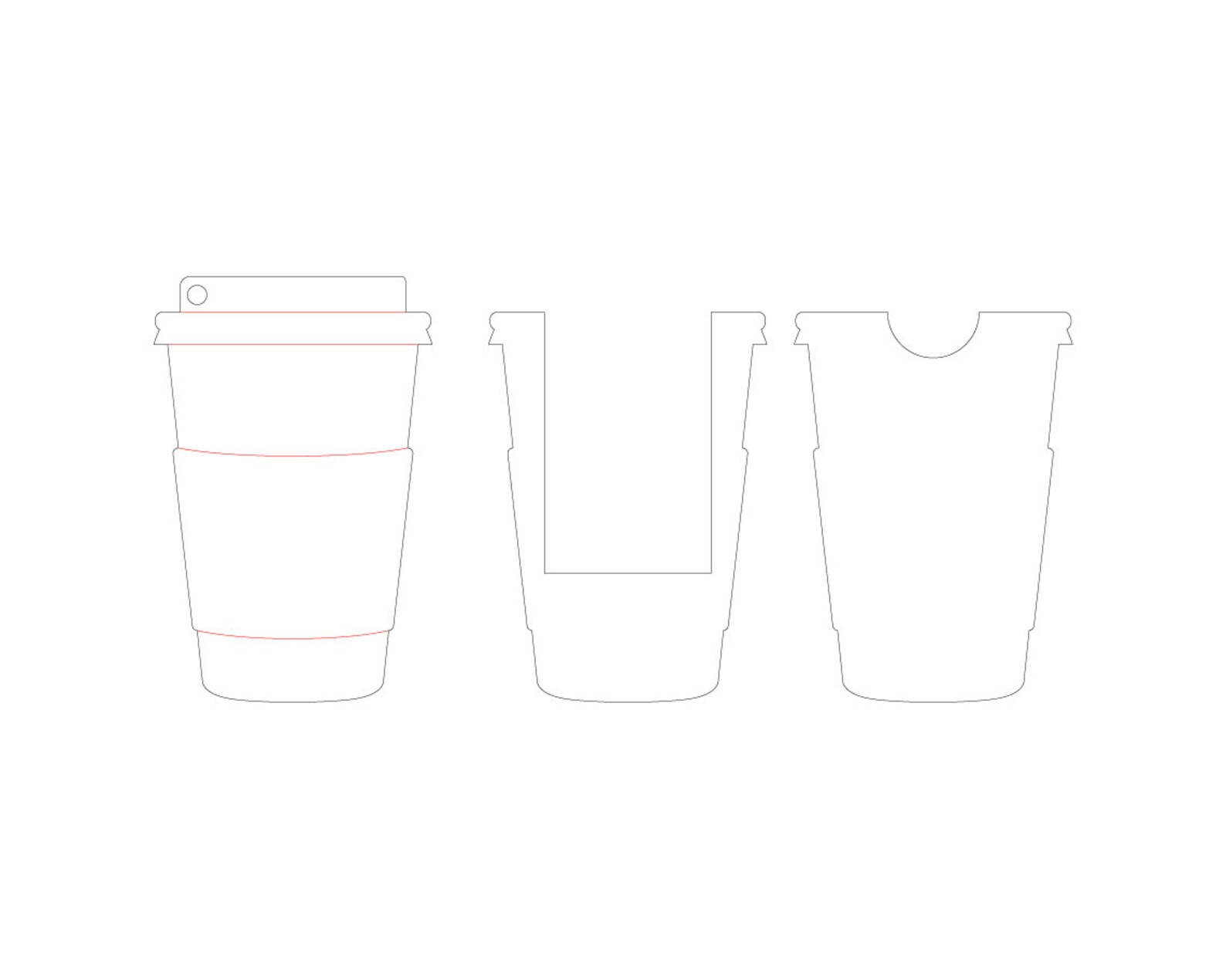 Gift Card Holder Svg Coffee Cup Laser Svg Coffee Cup - Etsy