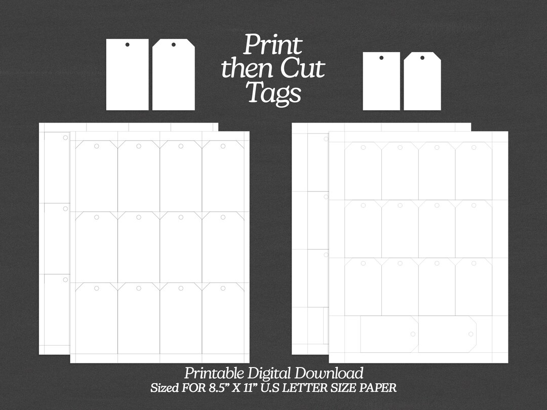 Gift Tag Template, Print Then Cut Hang Tags, Printable - Etsy