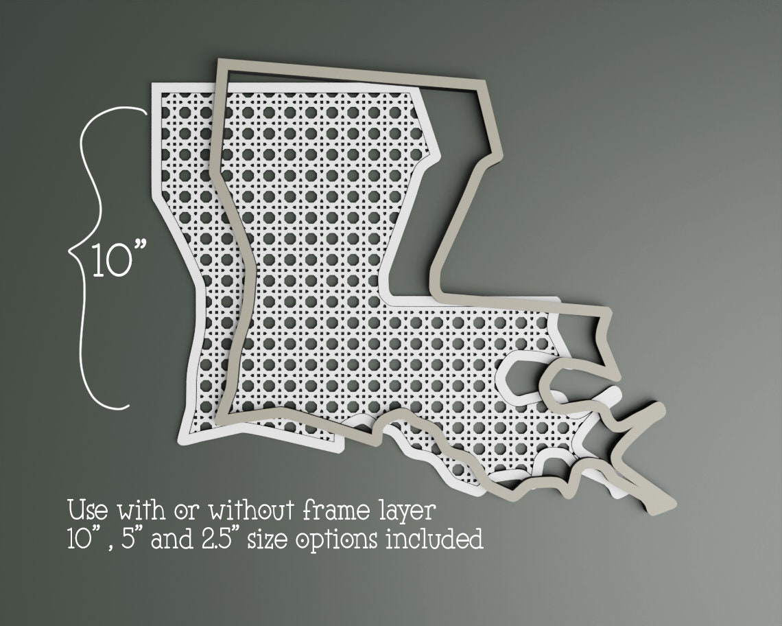 Louisiana Cane Webbing Laser File, Louisiana State Svg, Rattan Pattern ...