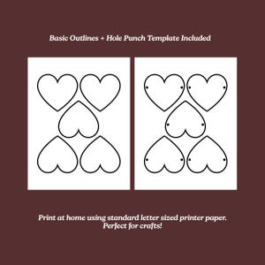 Printable Heart Templates, DIY Valentine Garland - Etsy
