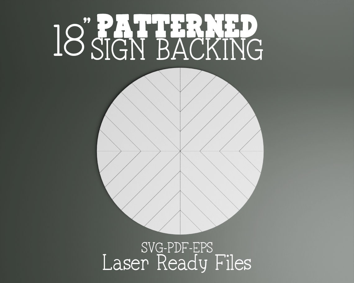 Pattern Sign Backing Laser File, Round Sign Laser Svg, Laser Cut Files ...