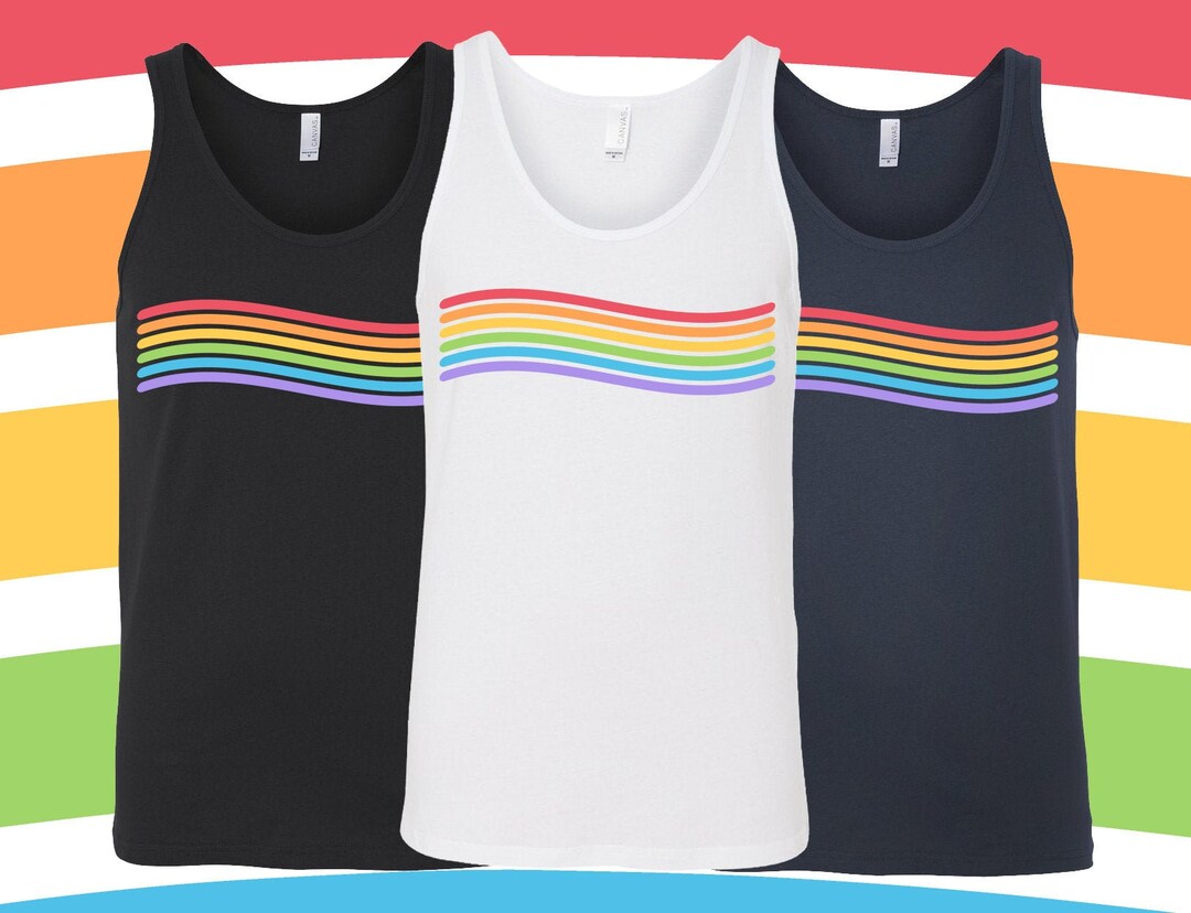 Rainbow Tank Top Lgbt Tank Pride Month Tank Love is Love - Etsy