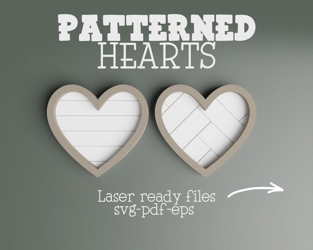 Shiplap Heart Laser File, Valentines Day Laser File, Heart Shape ...