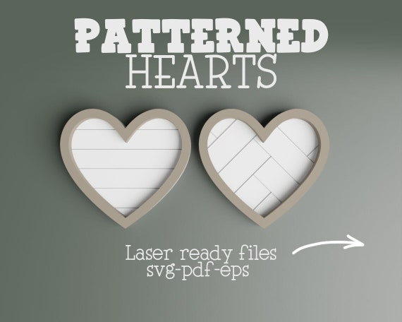 Shiplap Heart Laser File Valentines Day Laser File Heart - Etsy