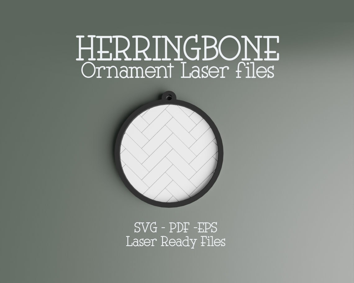 Herringbone Ornament Svg Christmas Ornament Laser Svg | Etsy