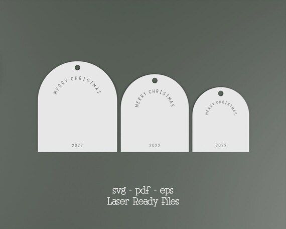 Modern Gift Tag Svg Arch Gift Tag Christmas Tag Laser File - Etsy