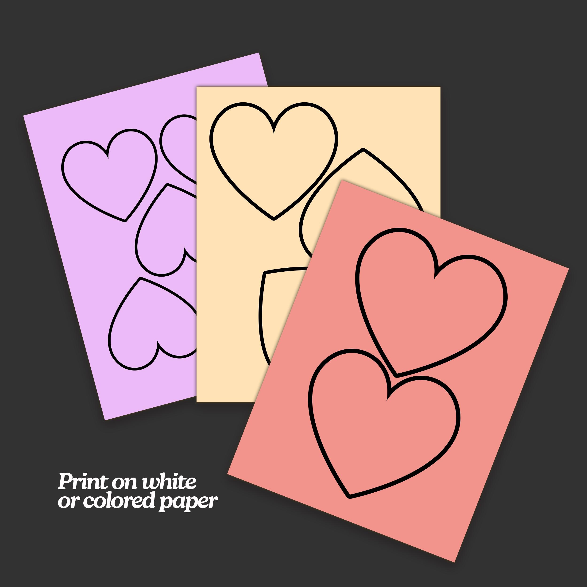 Printable Heart Templates, DIY Valentine Garland - Etsy