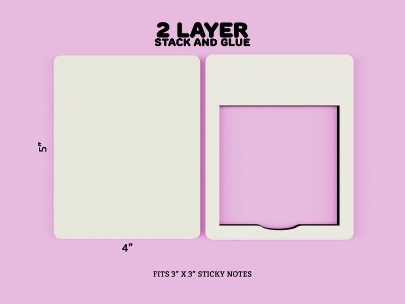 Sticky Note Holder Svg, Sticky Note Holder Laser File - Etsy
