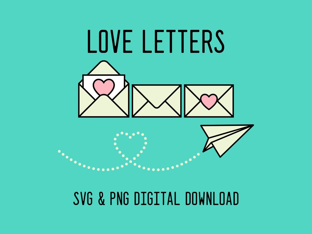 Love Letter Svg, Valentine Clip Art Svg - Etsy