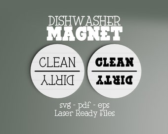 Clean / Dirty SVG Dishwasher - Etsy
