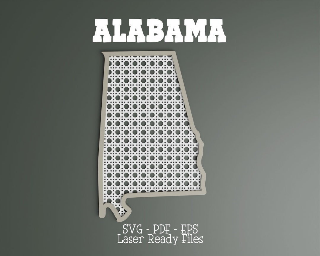 Alabama Cane Webbing Laser File, Alabama State Svg, Rattan Pattern Cut ...