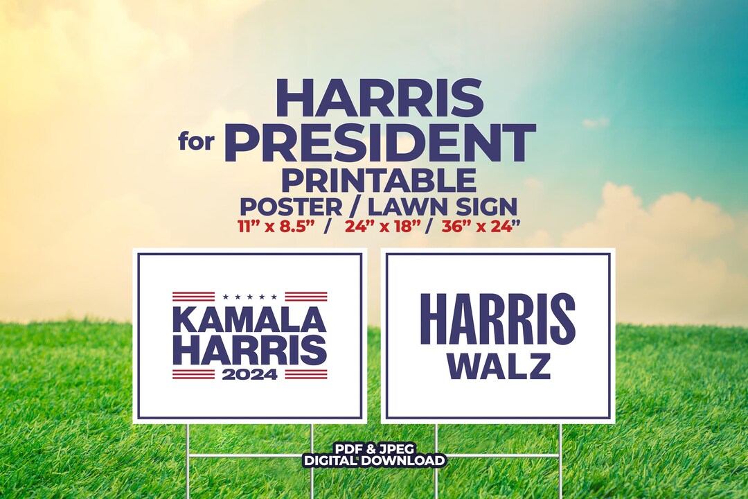 Harris 24 Printable, Election 2024 Printable - Etsy