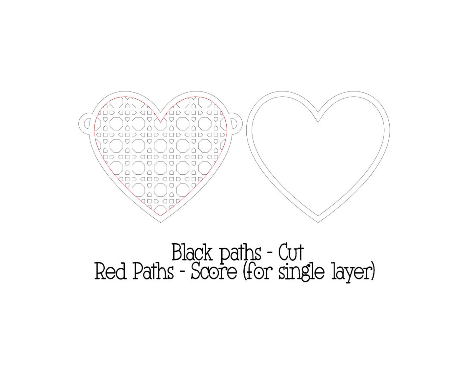 Rattan Hearts Garland Svg, Heart Garland Svg, Valentine Cut File - Etsy