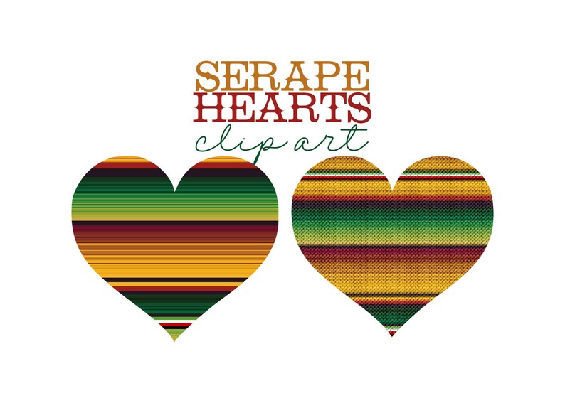 Serape Clip Art, Serape Pattern Heart, Zarape Clip Art Sublimation - Etsy