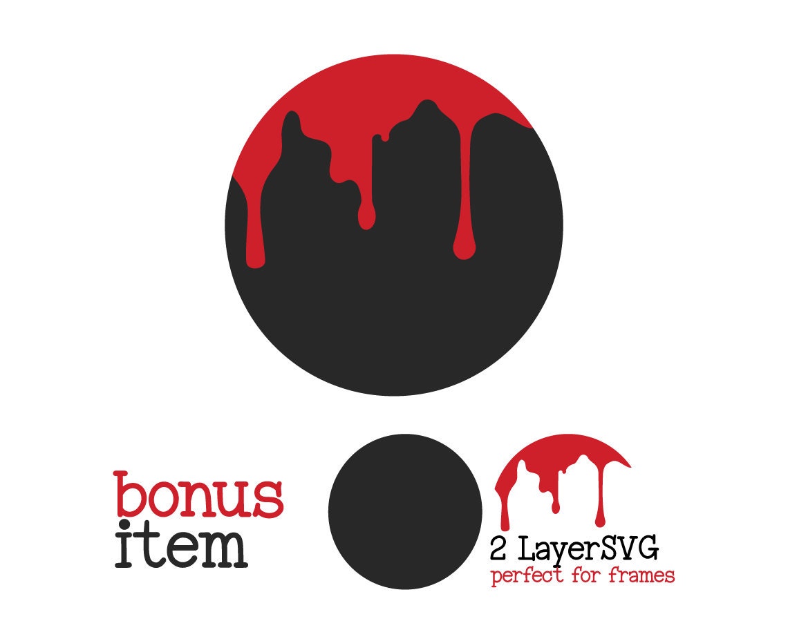 Blood Splatter Svg, Drip Cut Files, Bloody Handprint Svg, Digital Files ...