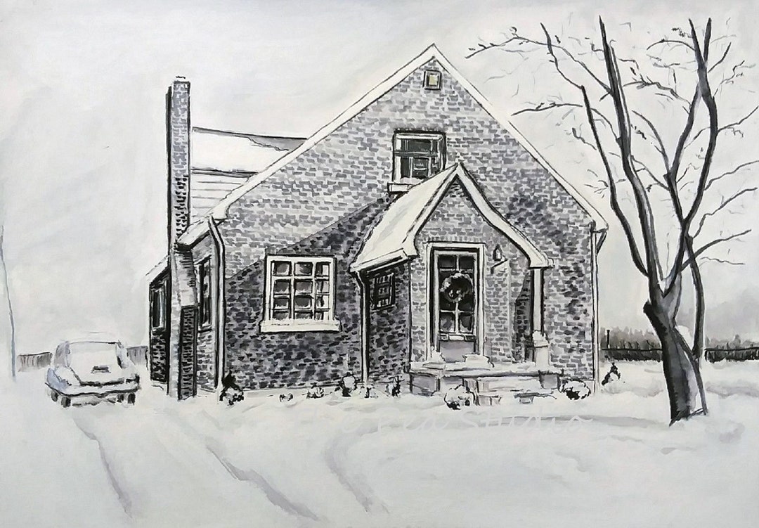 Winter 1949, Classic Winter Scene, 5x7 Giclee Art Print, Unframed - Etsy