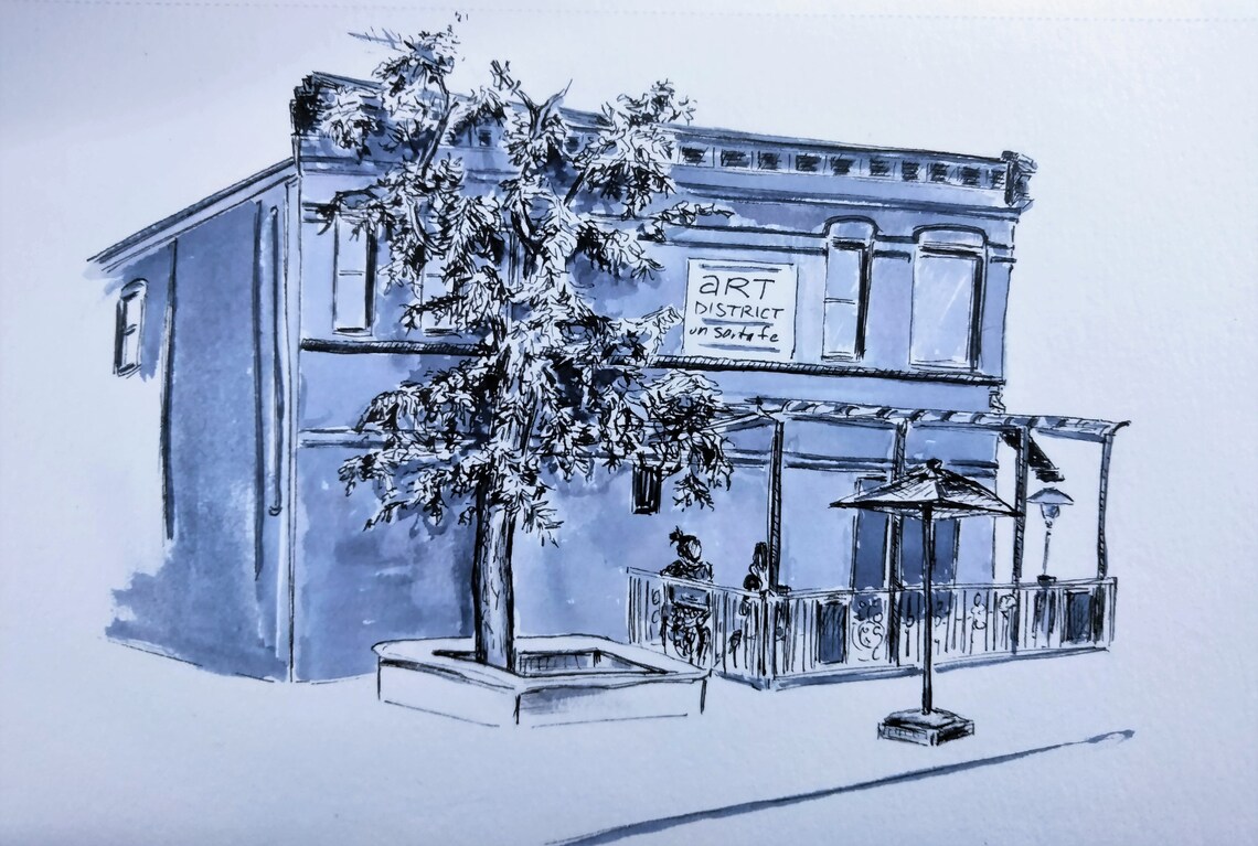 Custom HAND DRAWN Ink Building Portrait/house Portrait House - Etsy