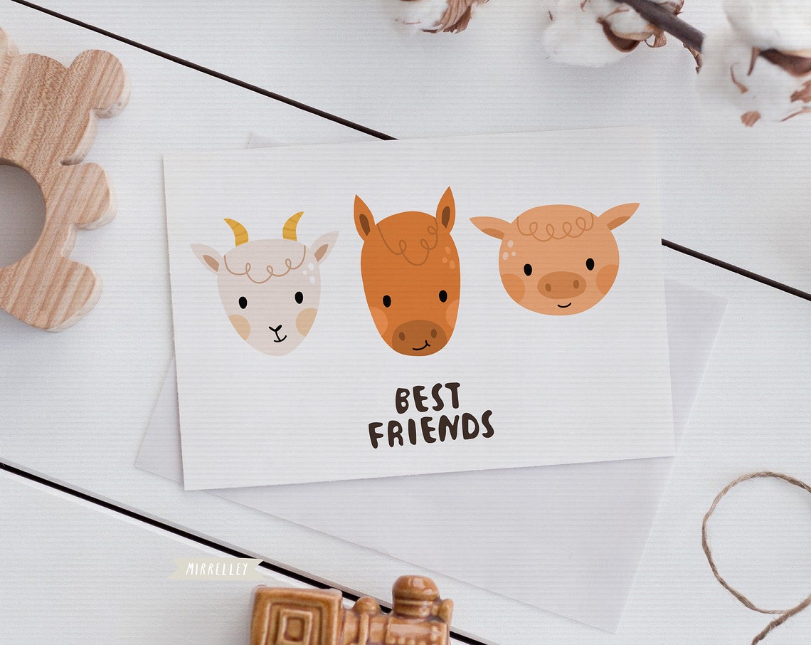 Baby Farm Animal Svg Cute Animal Svg File for Cricut Farm Clipart Png ...