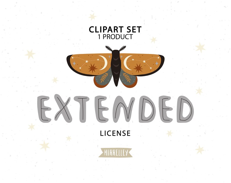 Extended License Clipart Set Commercial License by Mirrelley - Etsy
