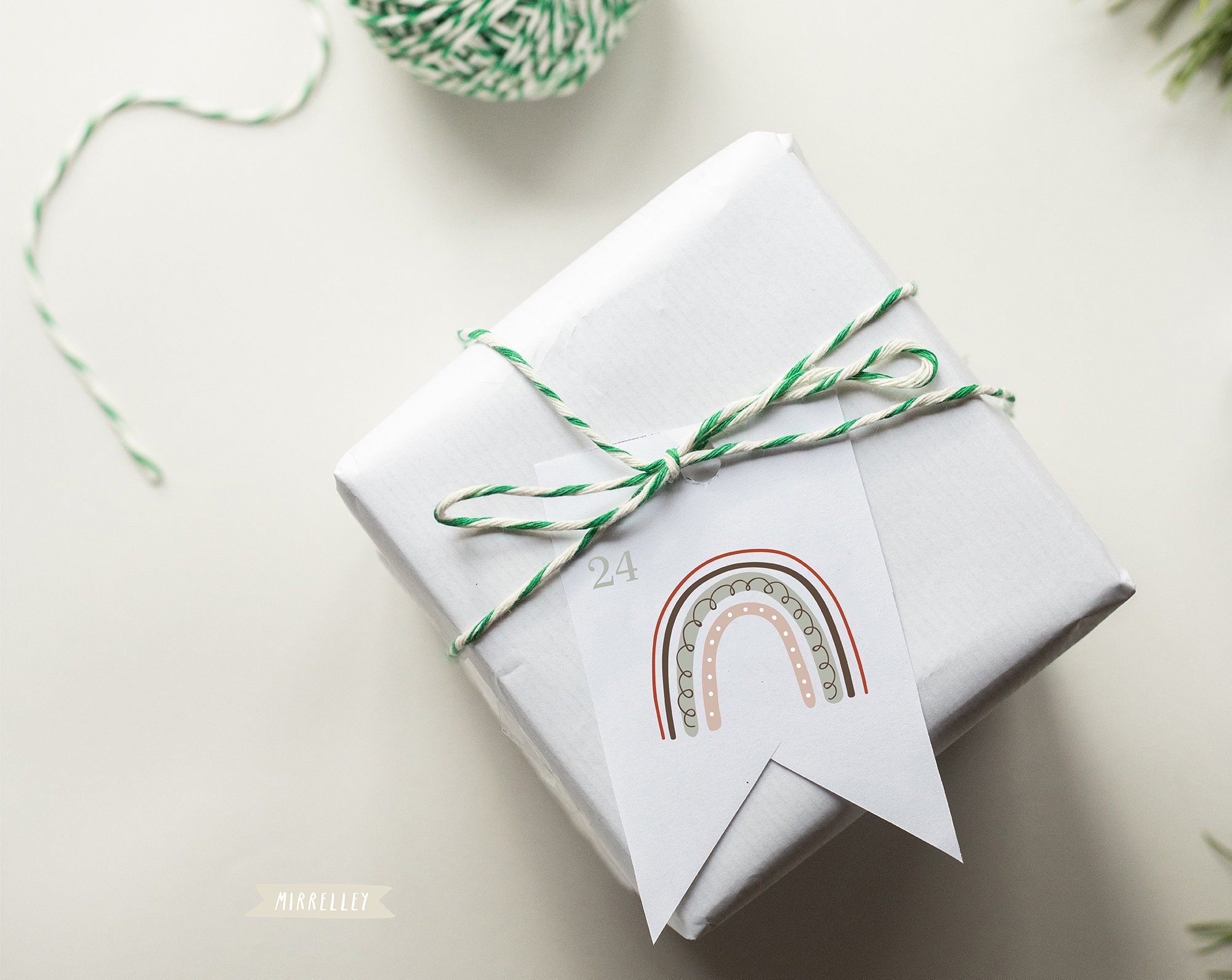 Christmas Countdown Printable Advent Calendar Boho Christmas - Etsy