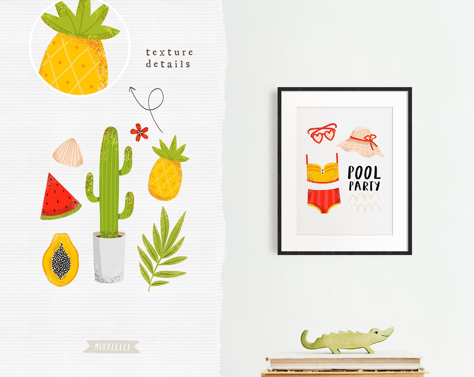 Summer Clipart Png Tropical Summer Clipart Flamingo Clipart Commercial ...