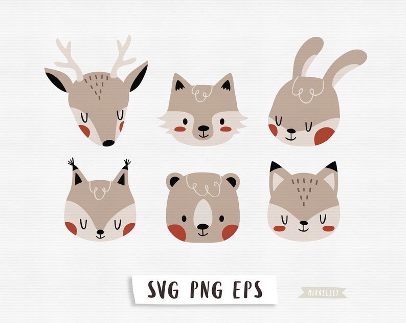 Woodland Creatures Svg Baby Animals Svg File for Cricut Nursery Art ...