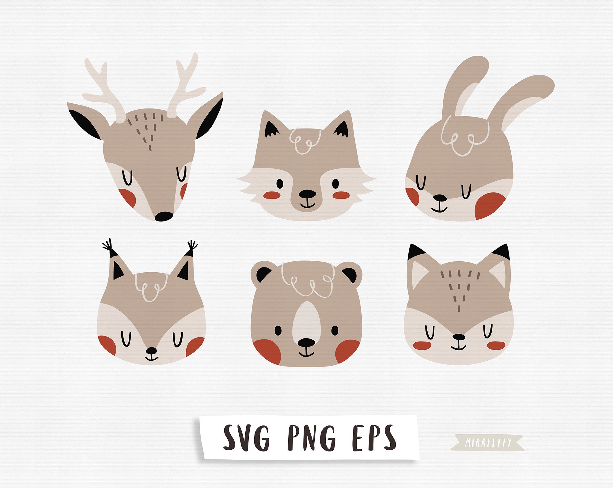 Woodland Creatures Svg Baby Animals Svg File for Cricut Nursery Art ...