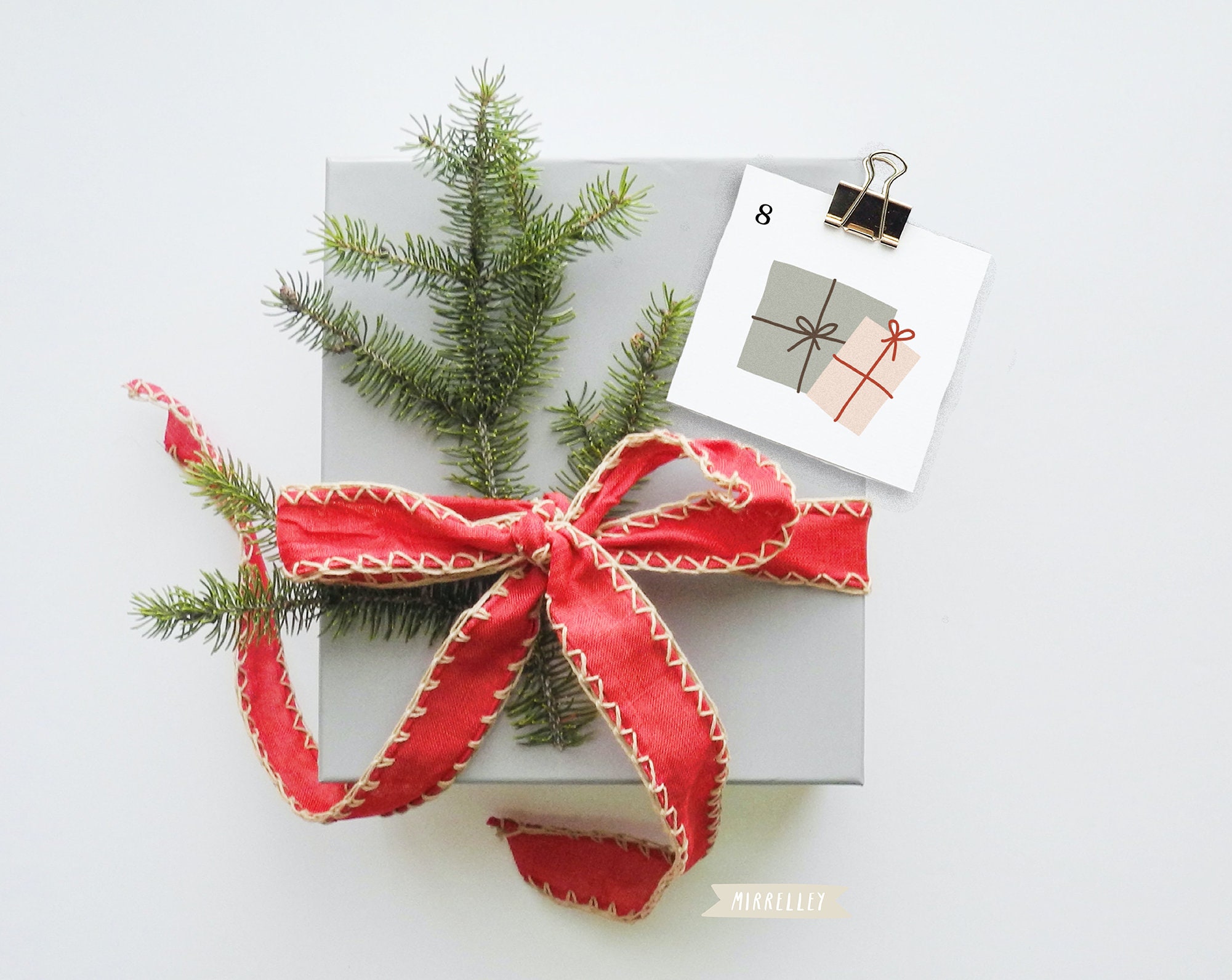 Christmas Countdown Printable Advent Calendar Boho Christmas - Etsy