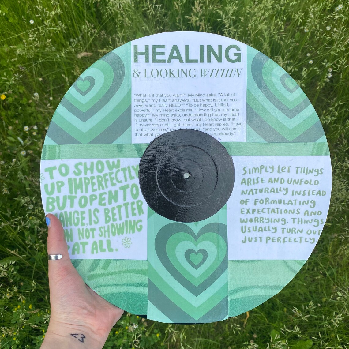 GREEN AESTHETIC HEALING 12 collaged vinilo record | Etsy