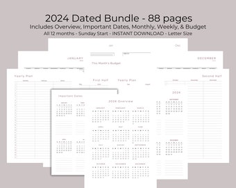 2024 Dated Weekly - Etsy