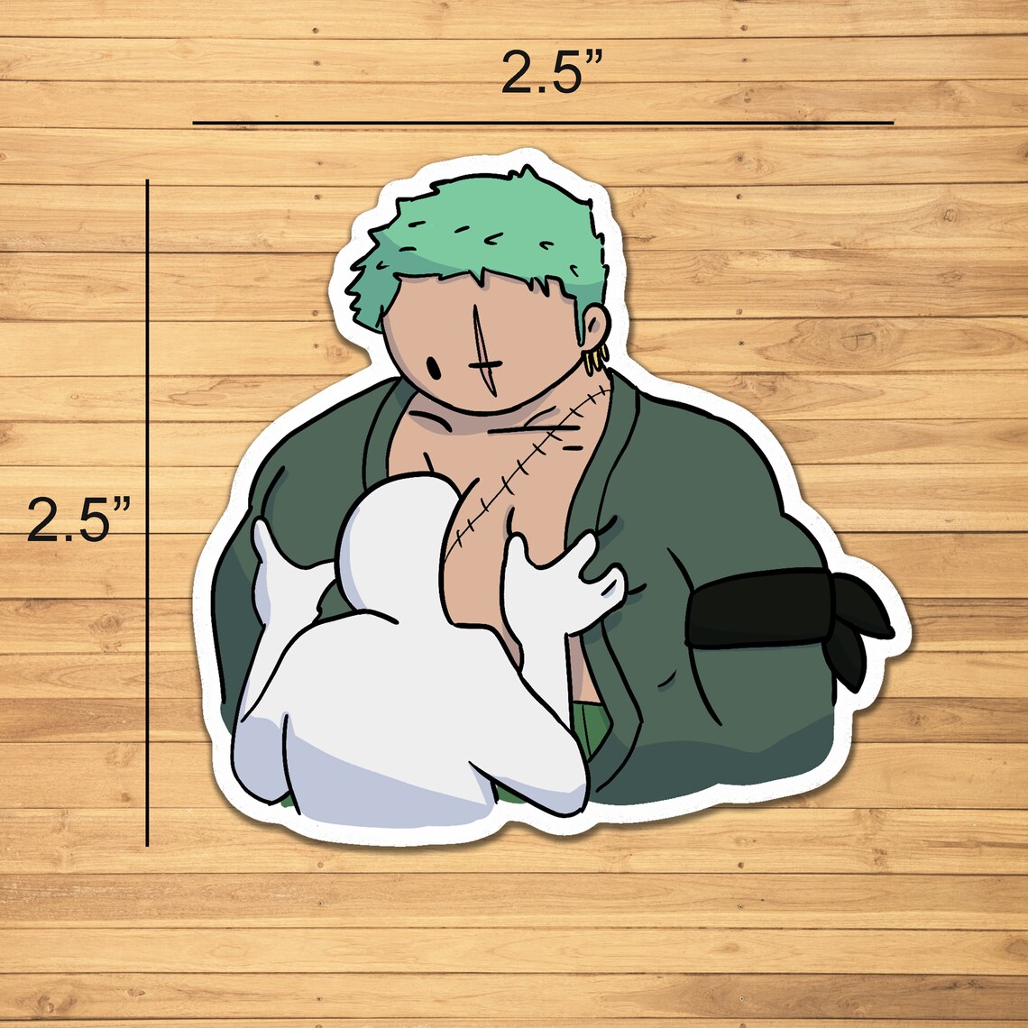 Zoro Moobs Meme Die Cut Sticker - Etsy