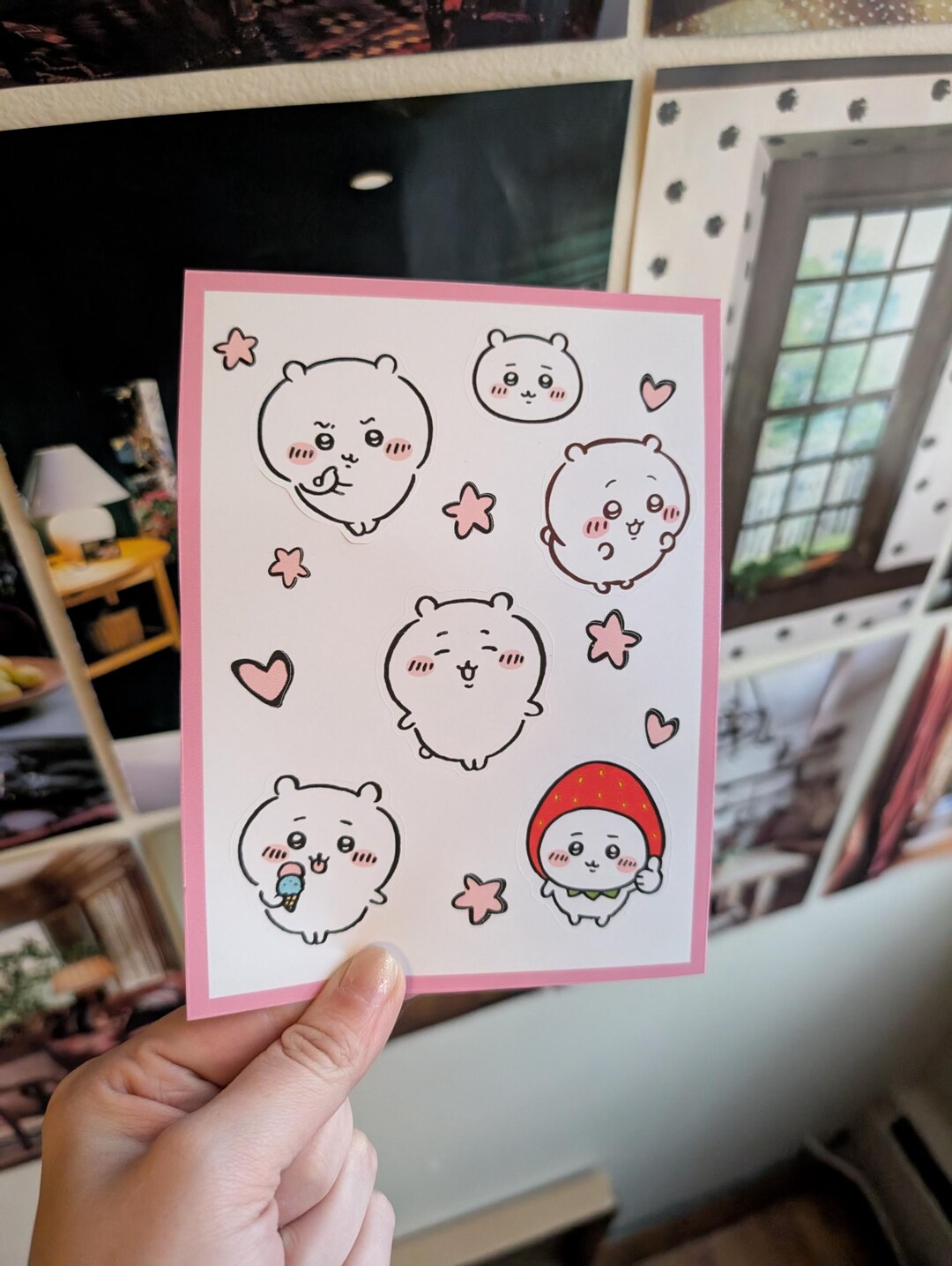 Chiikawa Kiss-cut Cute Sticker Sheet - Etsy