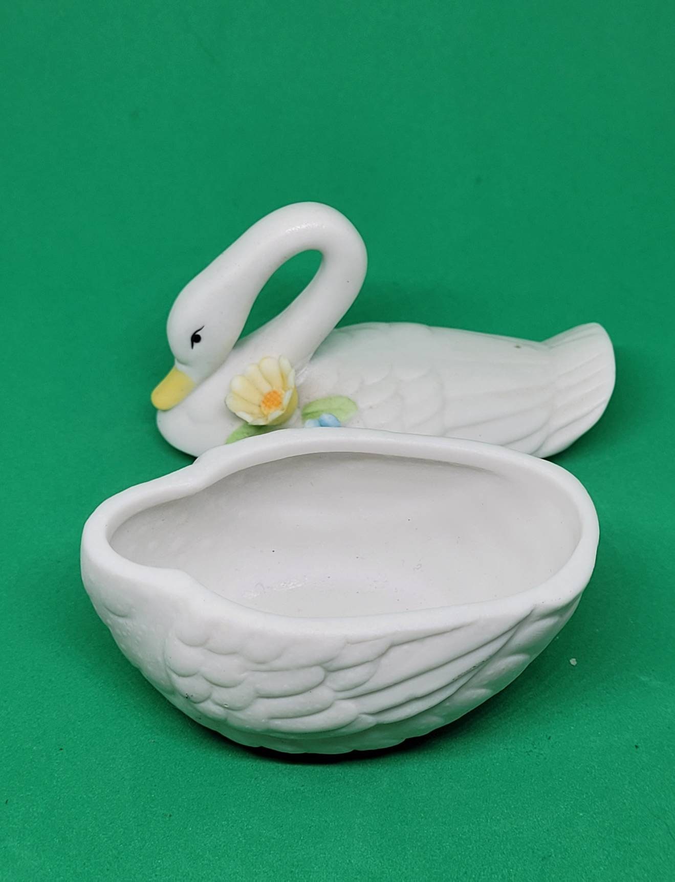 Lefton China, Lefton, Japan Made, Porcelain Trinket Box, Swan Trinket ...