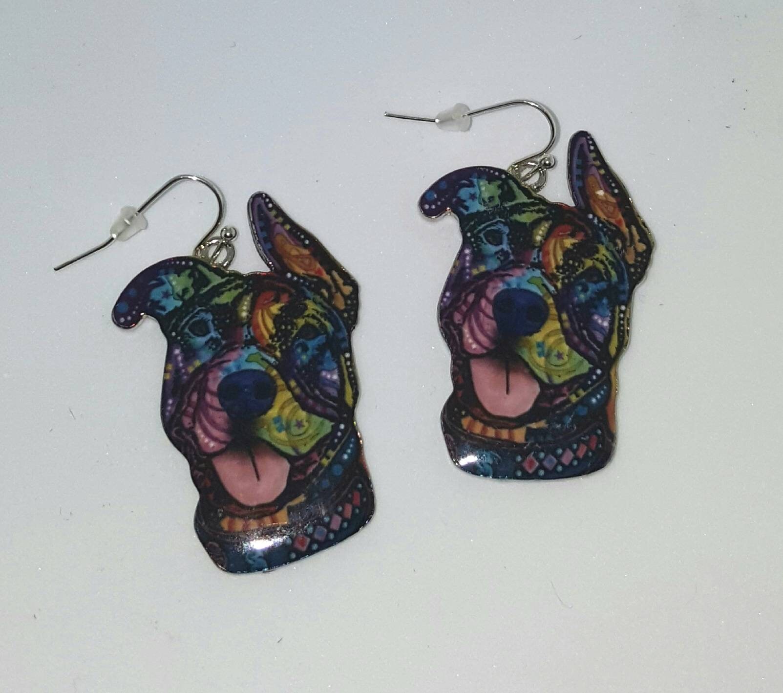 Earrings, Handmade Earrings, Dog Earrings, Pitbull, Pitty, Rottweiler ...