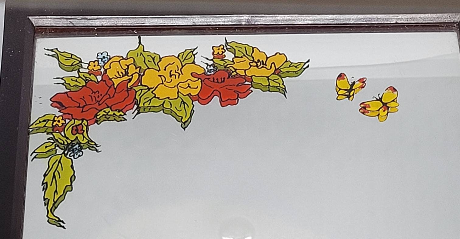 Vintage YAP Musical Love Story Floral Table Mirror Hong Kong Design by ...