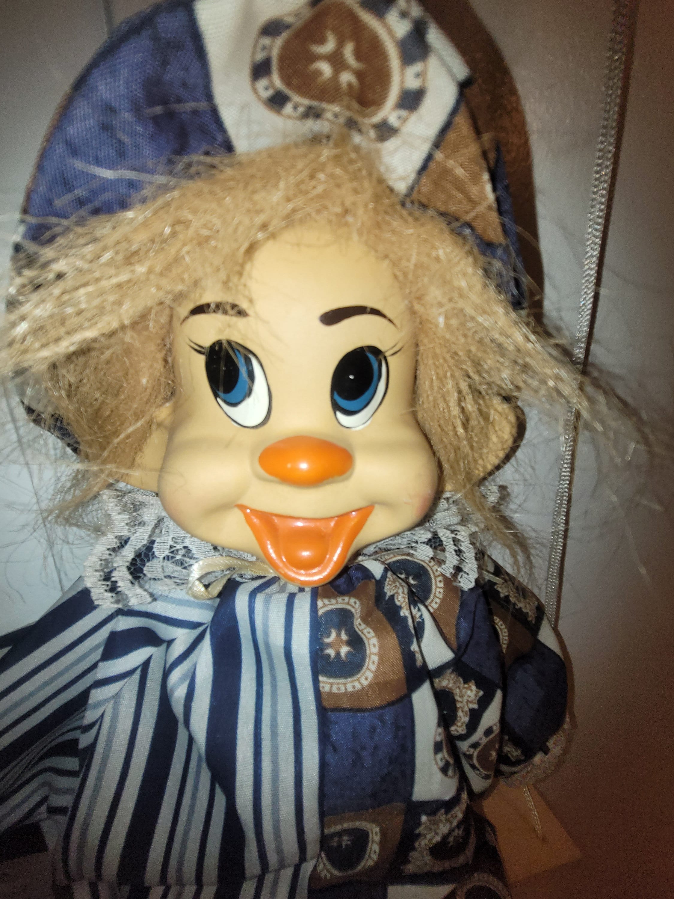 Vintage Porcelain Clown Puppet Marrionette on Swing - Etsy