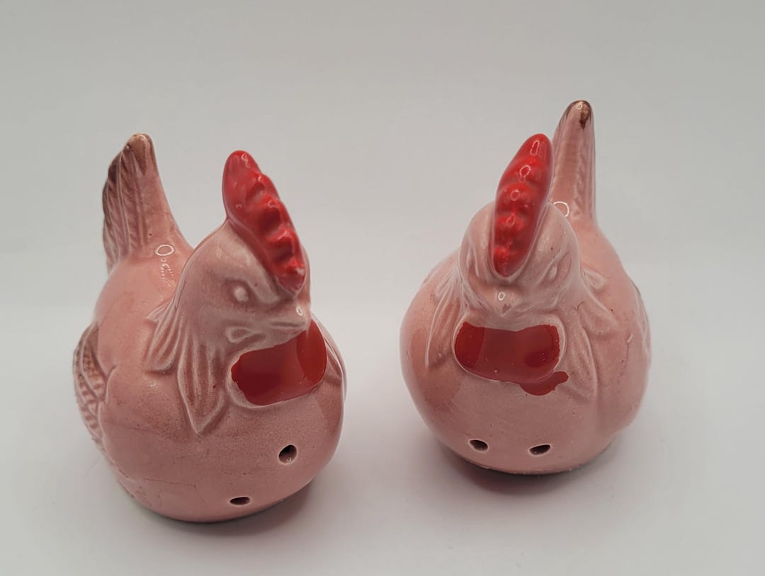 Vintage Japan Porcelain Roosters Collectible Salt and Pepper Shaker Set ...