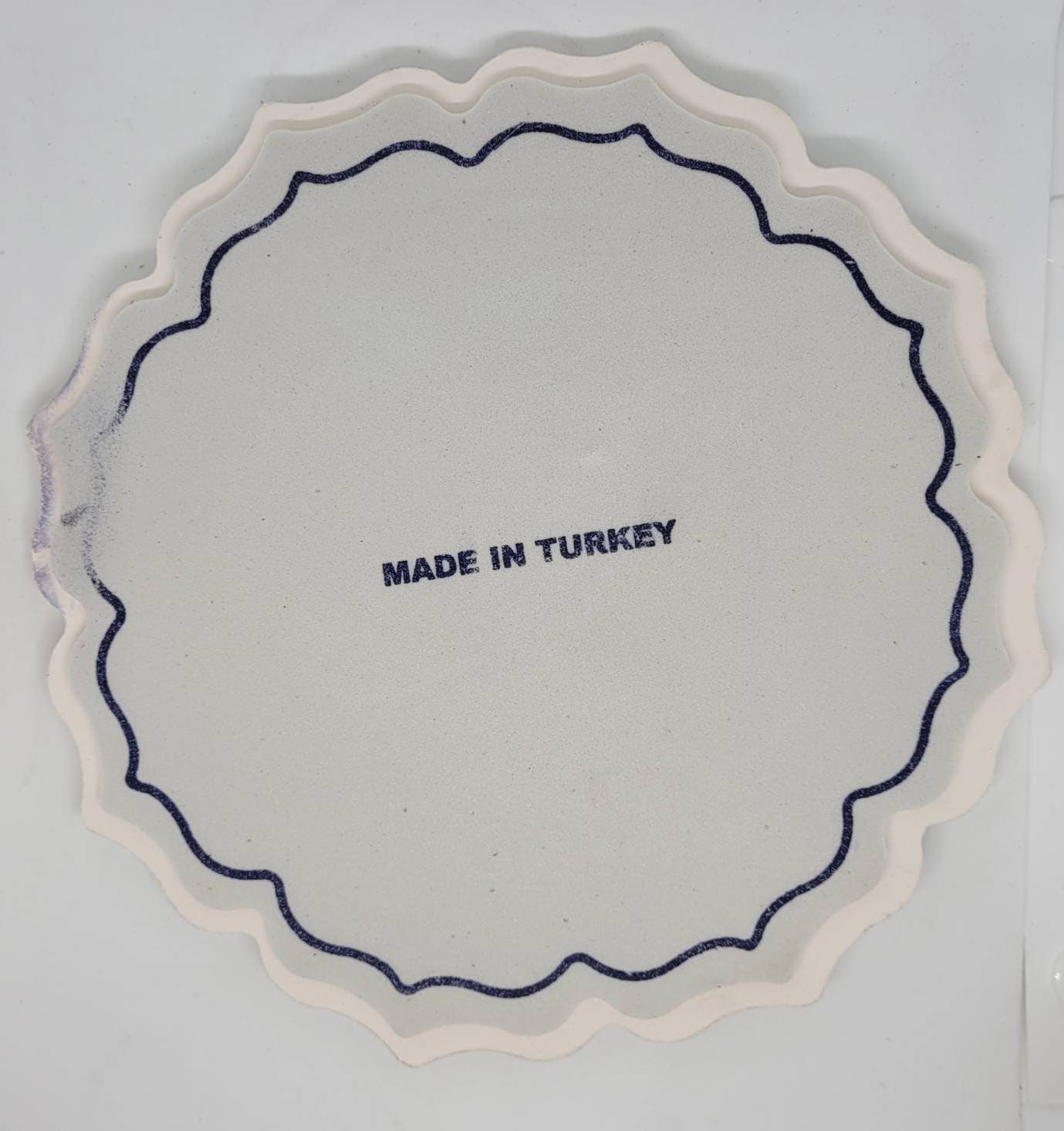 Vintage Turkey Made Round Blue Design Ceramic Trivet, Vintage Trivets ...