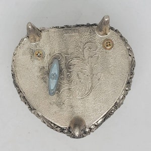 Vintage Japan Silver Plated Musical Heart Jewelry Box, Vintage Jewelry ...