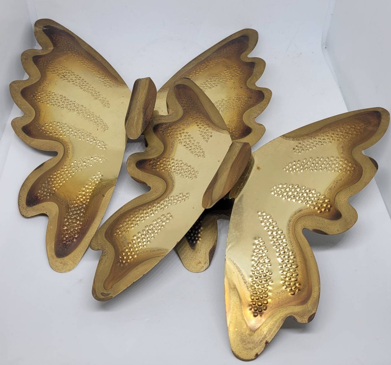 Vintage Set of 2 Homco Brass Butterfly Wall Hangings, Wall Decor, Wall ...