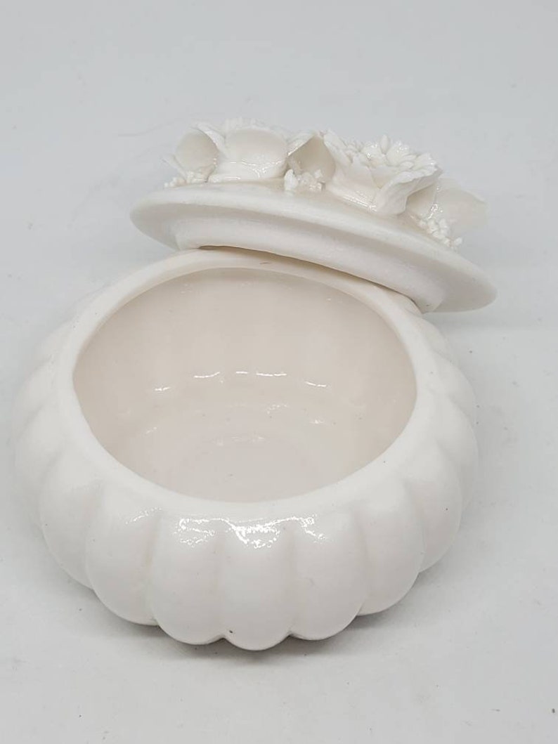 Vintage Capodimonte Ardalt Japan Fine Thin Porcelain Floral Jewelry Trinket Box, Trinket Box ...